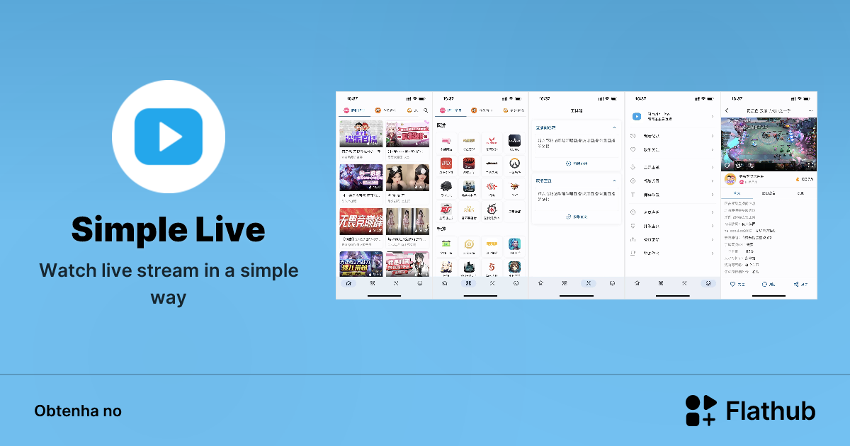 Instalar Simple Live no Linux | Flathub