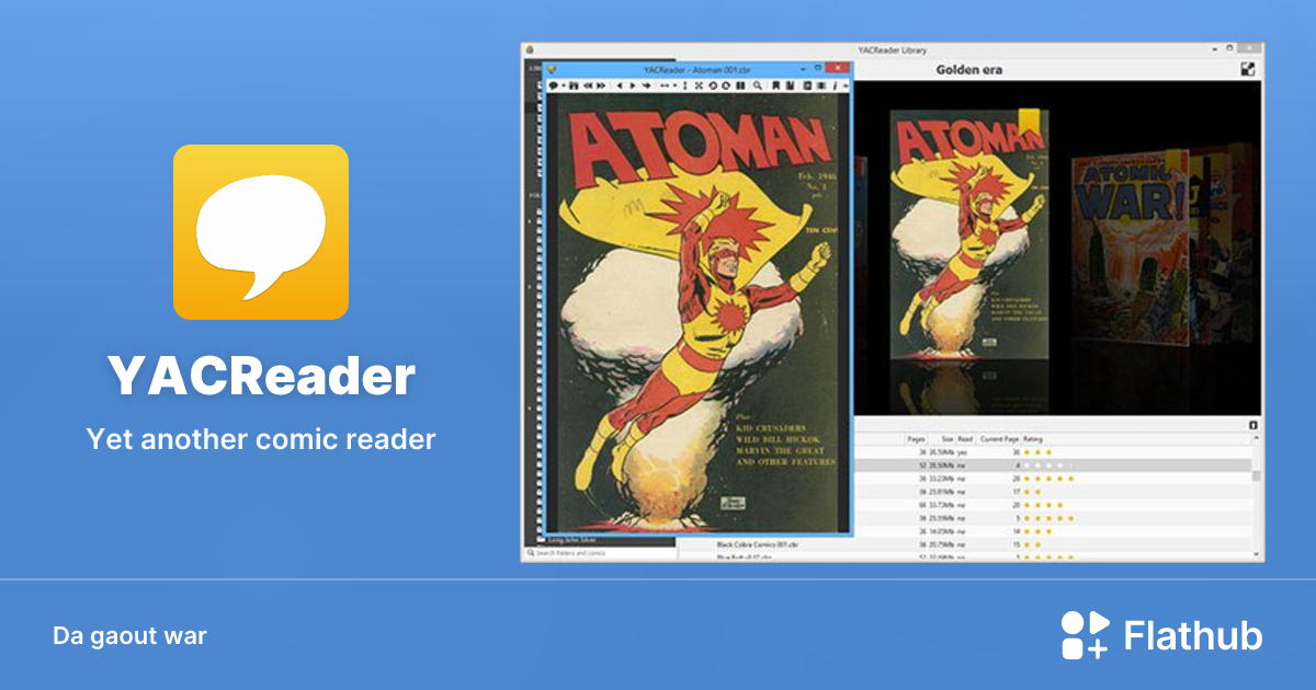 Install YACReader on Linux | Flathub