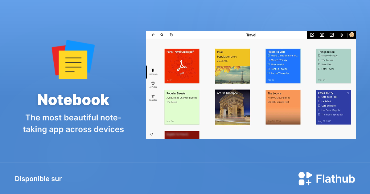 Installer Notebook sur Linux | Flathub