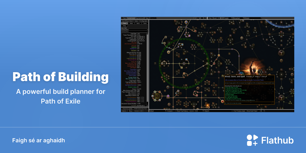 Suiteáil Path of Building (Community) ar Linux | Flathub