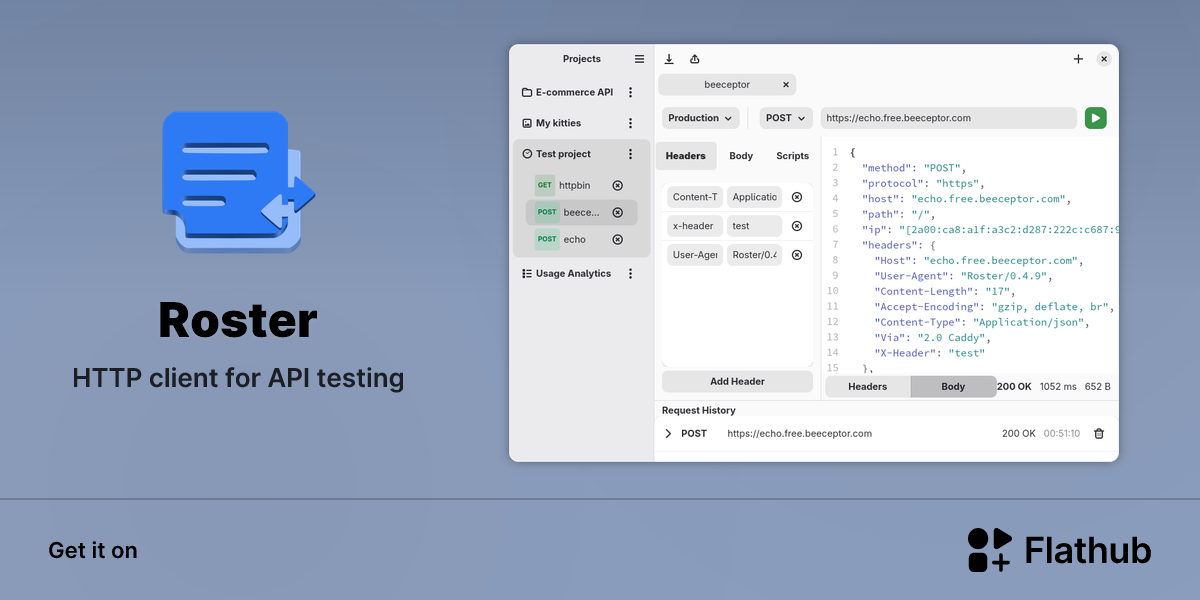 Install Roster on Linux | Flathub