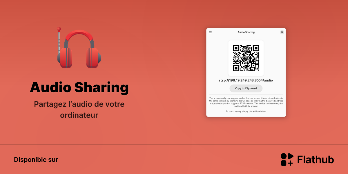 Installer Audio Sharing sur Linux | Flathub