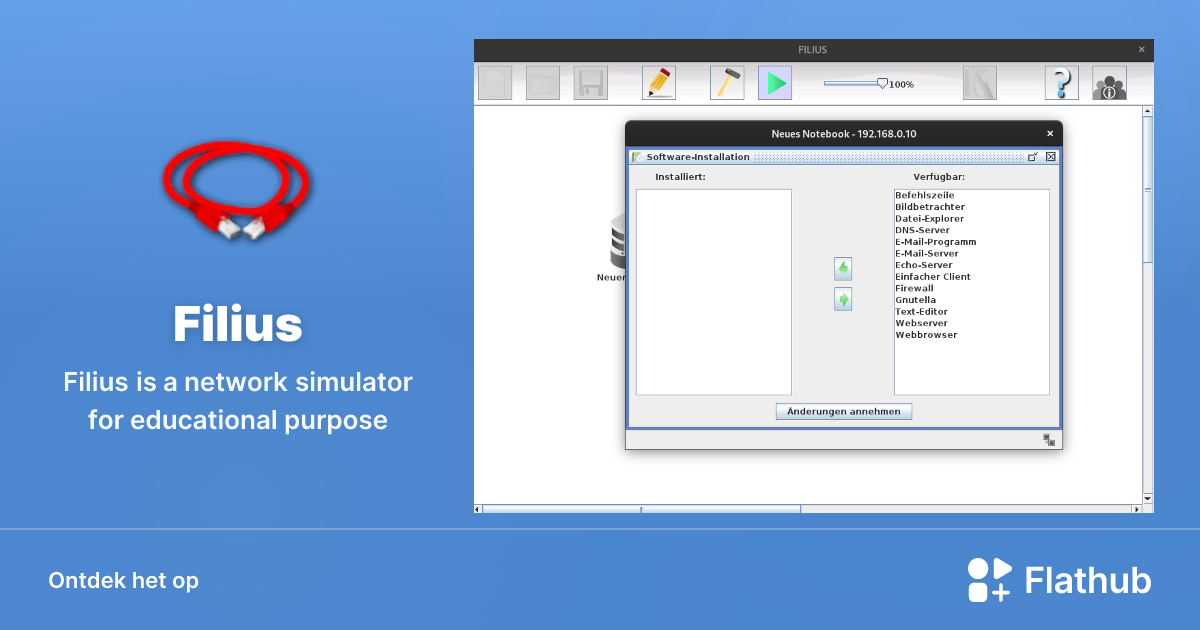 Installeer Filius op Linux | Flathub