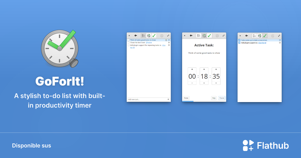 Installar GoForIt! sus Linux | Flathub