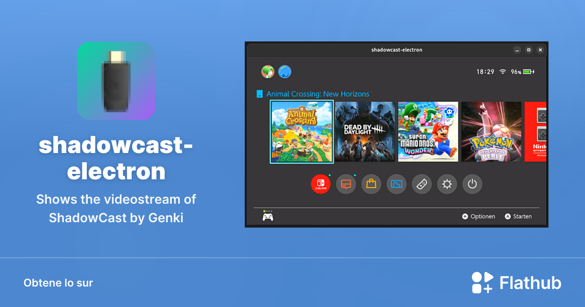 Installar shadowcast-electron sur Linux | Flathub