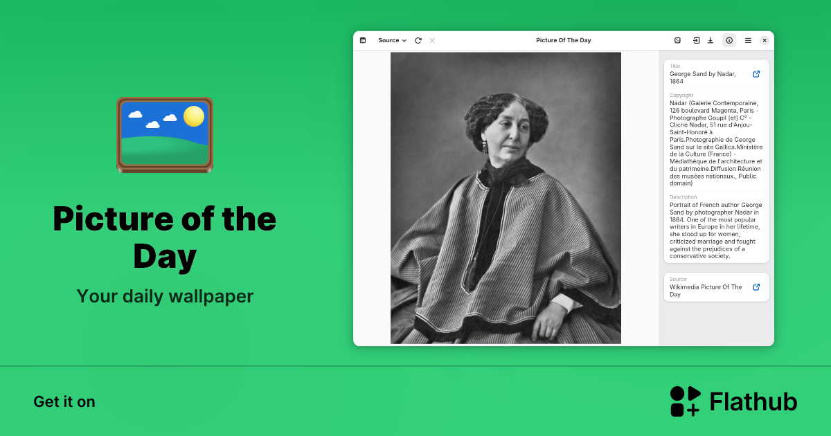 Install Picture Of The Day on Linux | Flathub