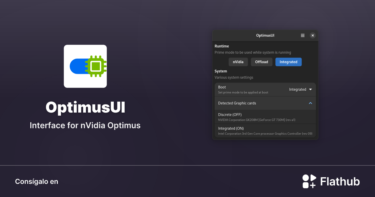Instalar OptimusUI en Linux | Flathub