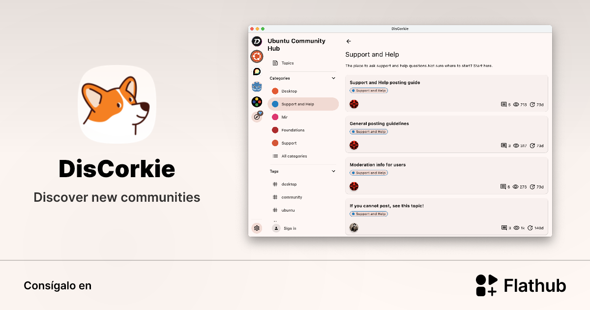 Instalar DisCorkie en Linux | Flathub