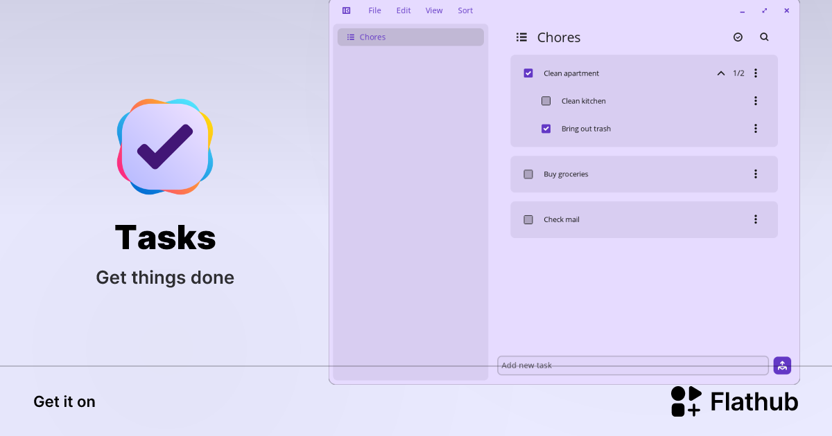Install Tasks on Linux | Flathub