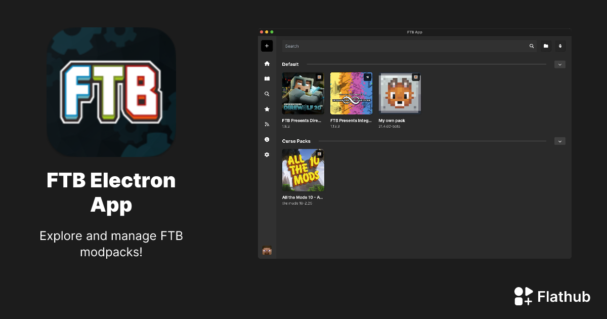 Install FTB Electron App on Linux | Flathub