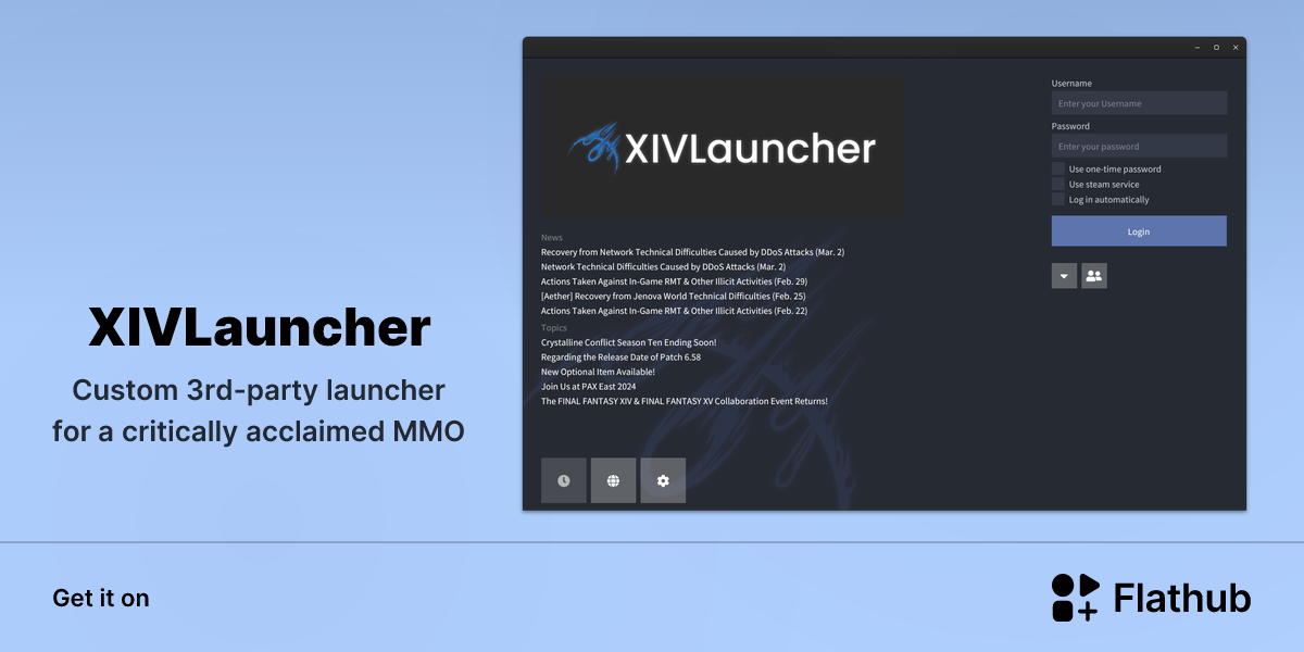 نصب XIVLauncher روی گنو/لینوکس | فلت‌هاب