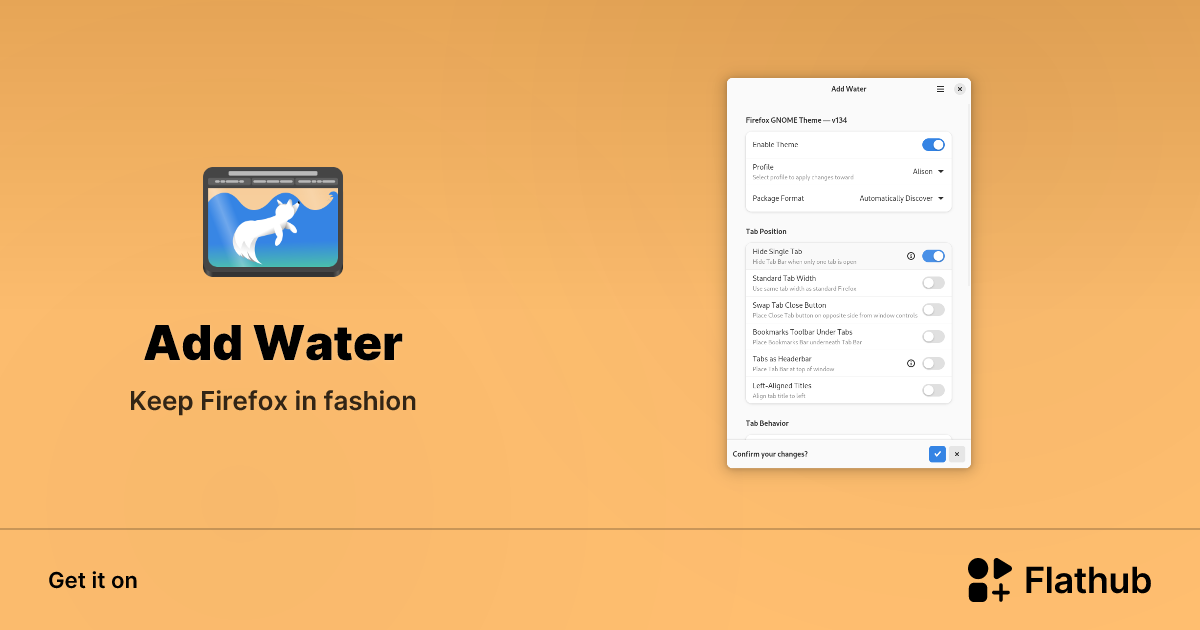 Install Add Water on Linux | Flathub