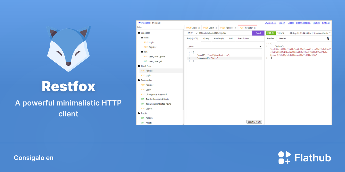 Instalar Restfox en Linux | Flathub