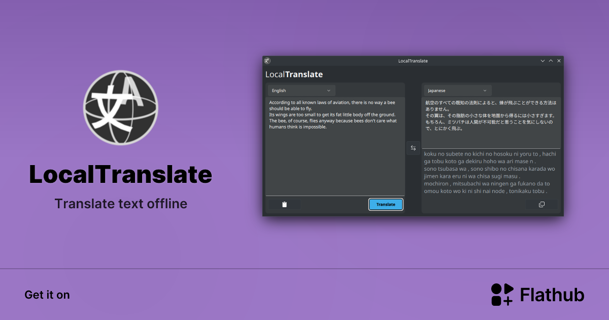 نزّل LocalTranslate على لينكس | فلاتهب