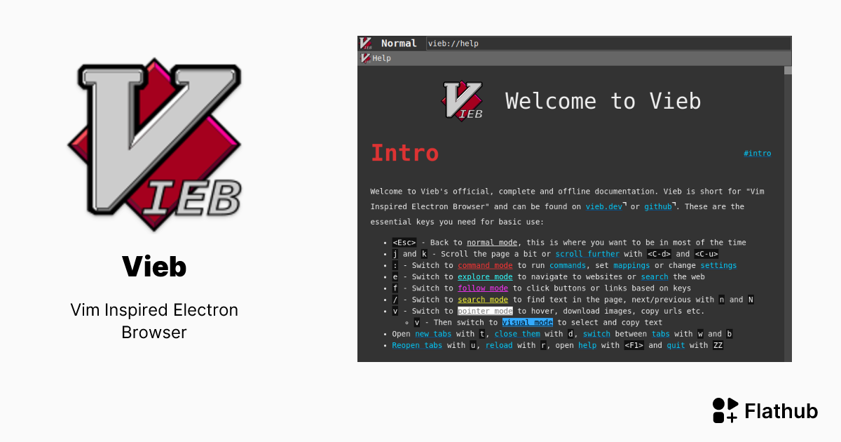 Instalar Vieb en Linux | Flathub