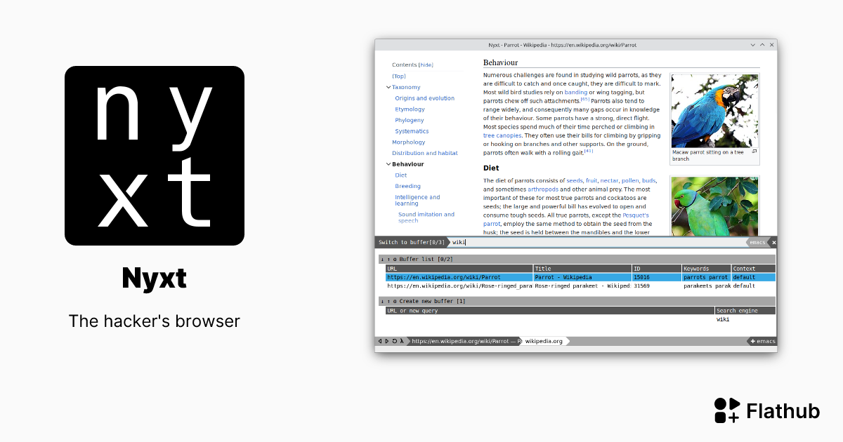 Install Nyxt on Linux | Flathub