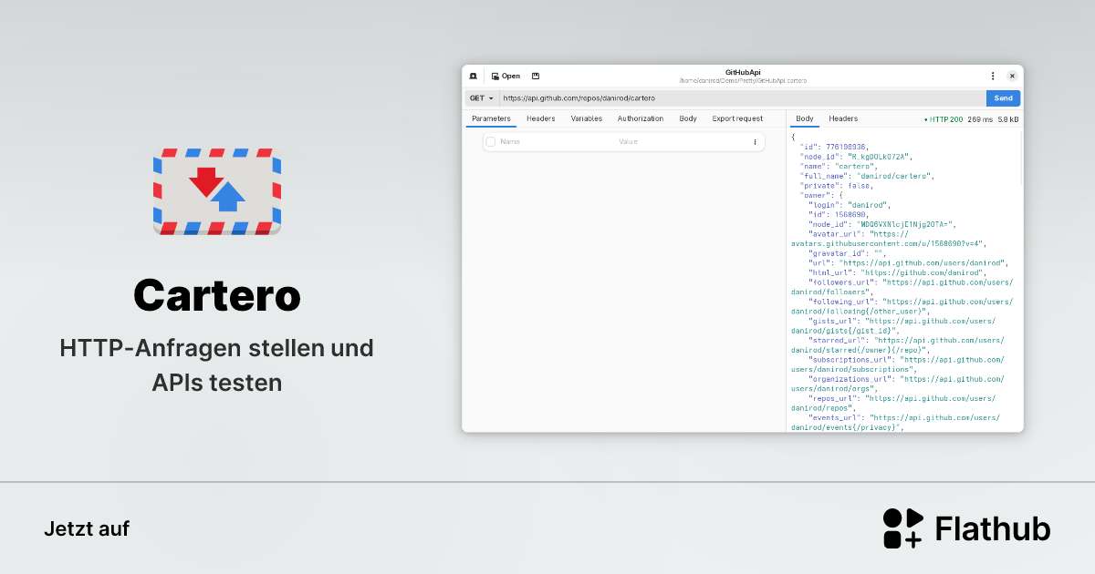 Cartero auf Linux installieren | Flathub