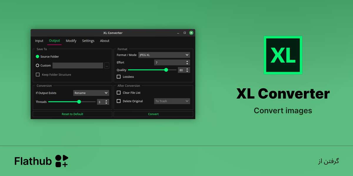 نصب XL Converter روی گنو/لینوکس | فلت‌هاب