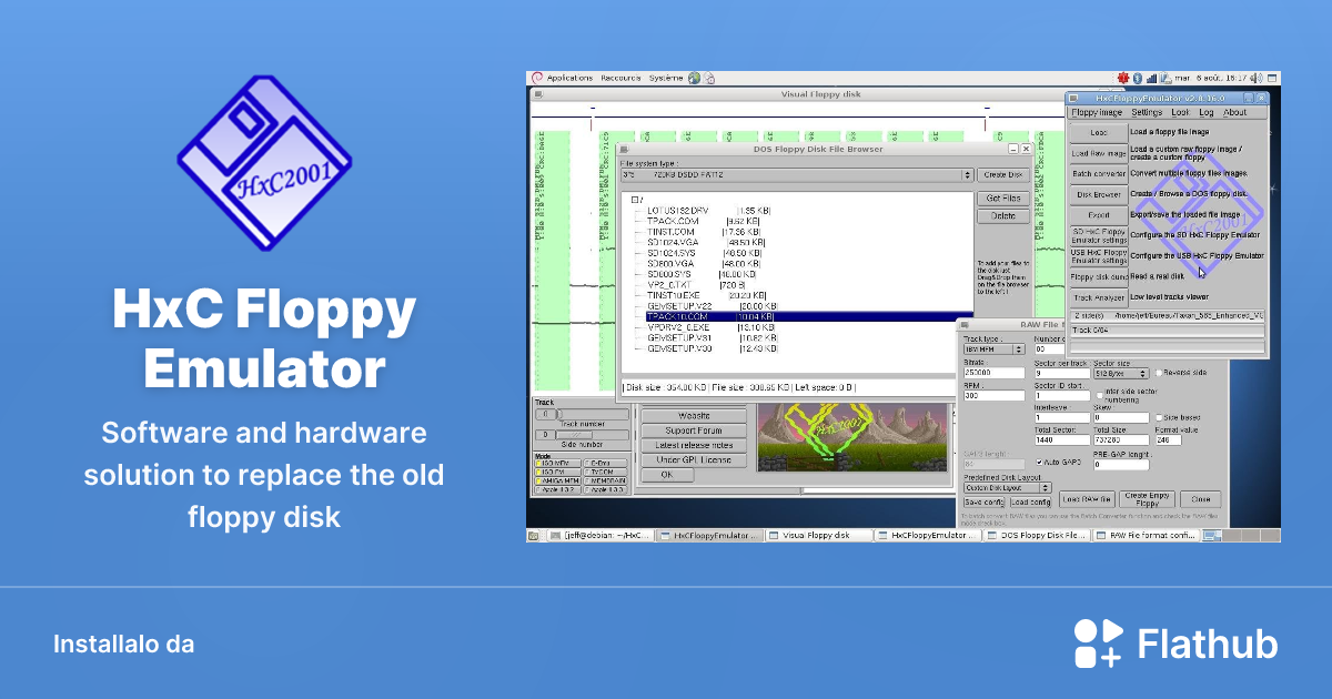 Installa HxC Floppy Emulator su Linux | Flathub