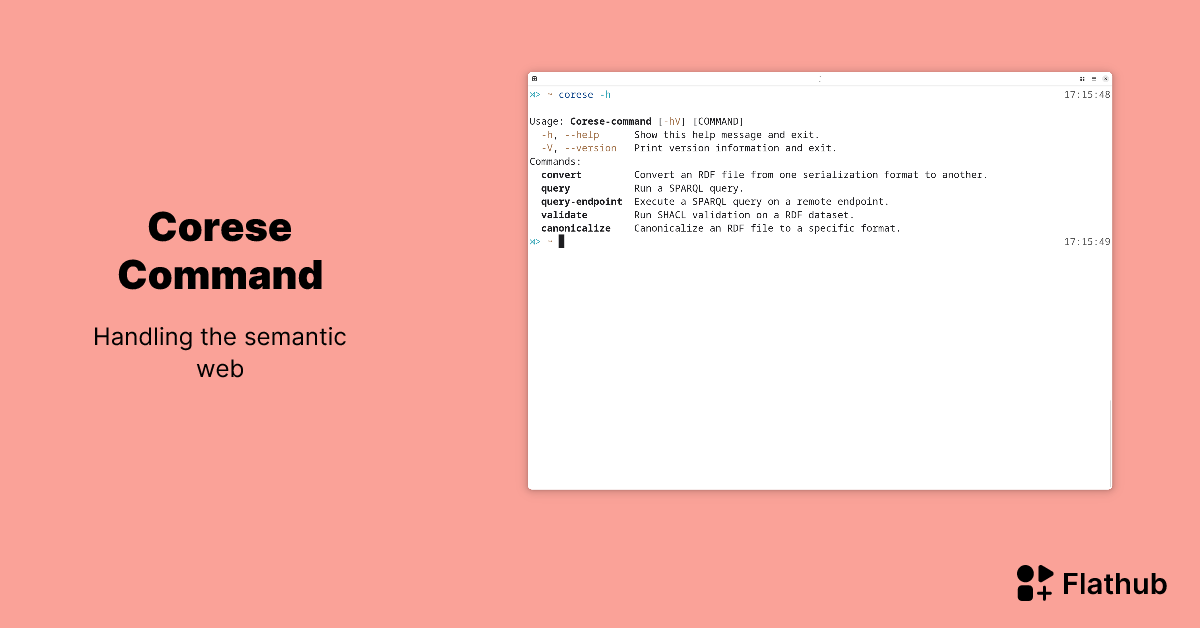 Instalar Corese Command en Linux | Flathub