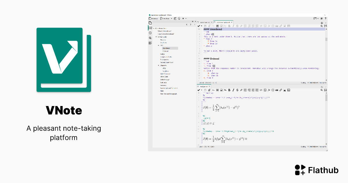 Install VNote on Linux | Flathub
