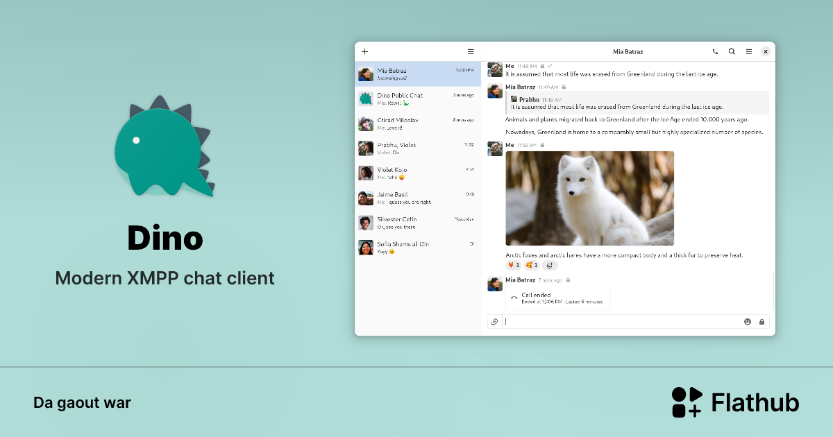 Staliañ Dino war Linux | Flathub
