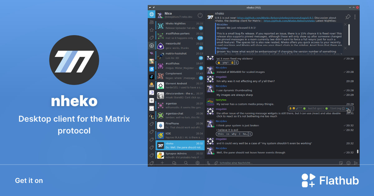 Install nheko on Linux | Flathub