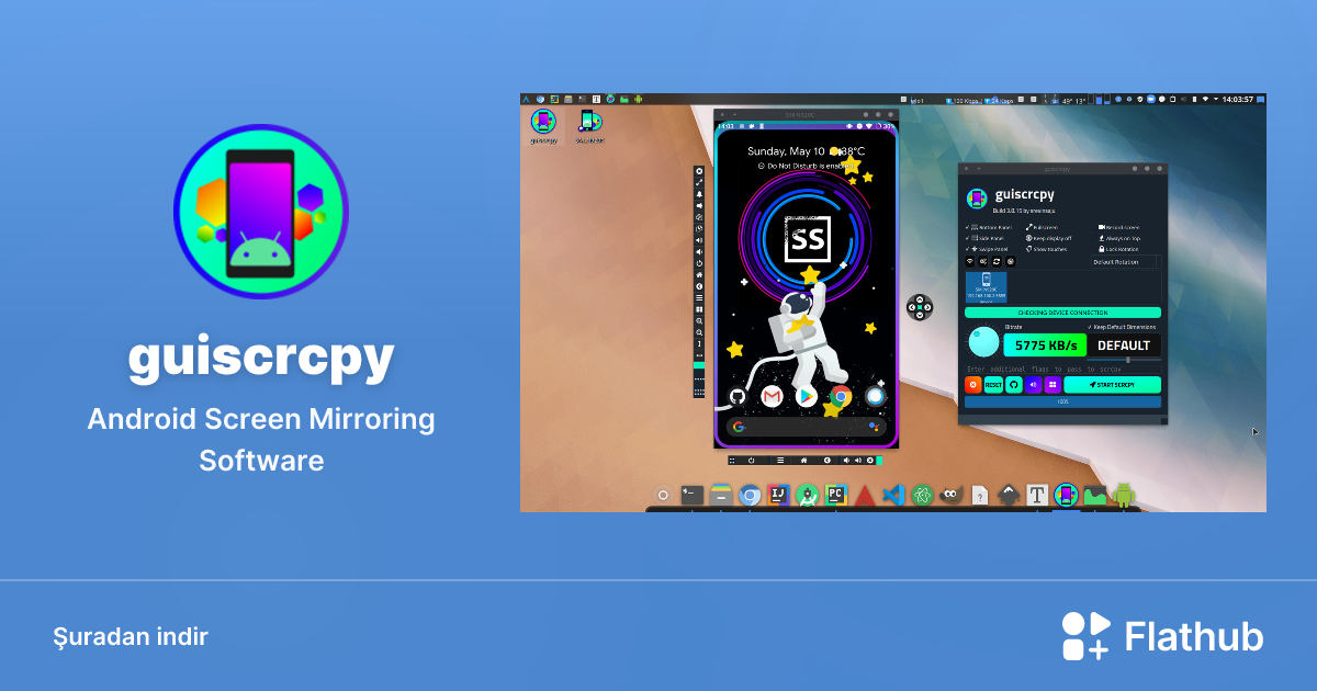 guiscrcpy uygulamasını Linux'ta kur | Flathub