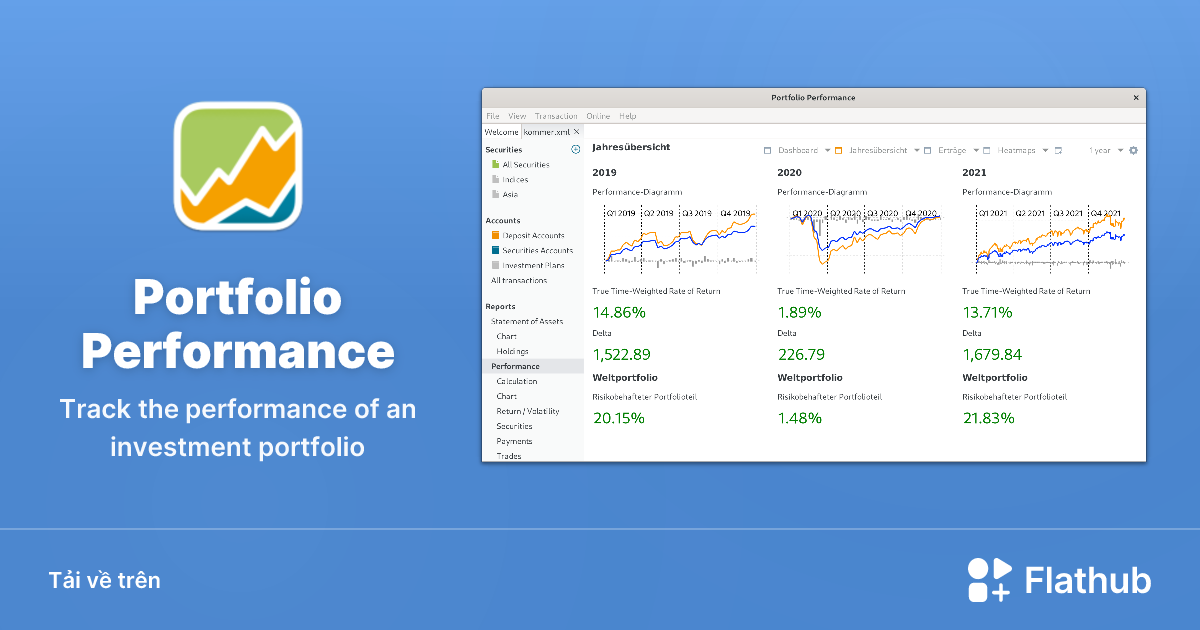 Cài đặt Portfolio Performance trên Linux | Flathub
