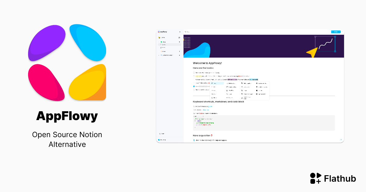 התקנת AppFlowy על לינוקס | Flathub