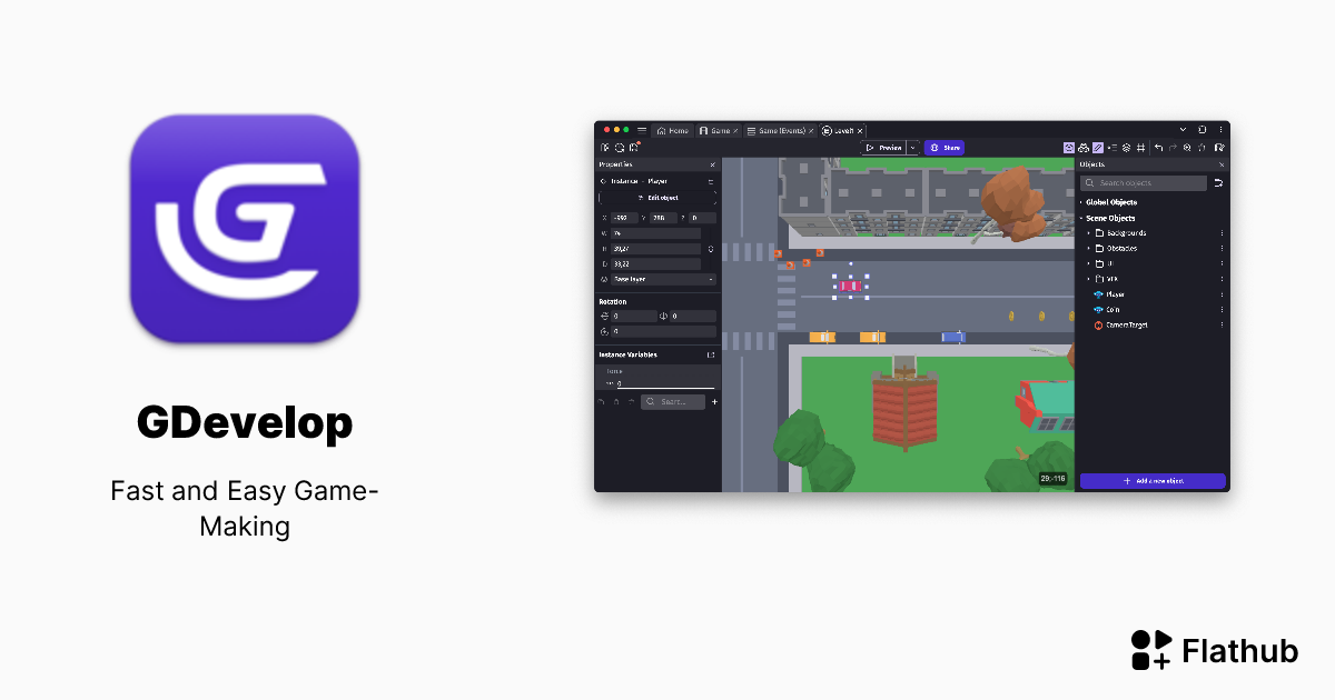 在 Linux 上安裝 GDevelop | Flathub