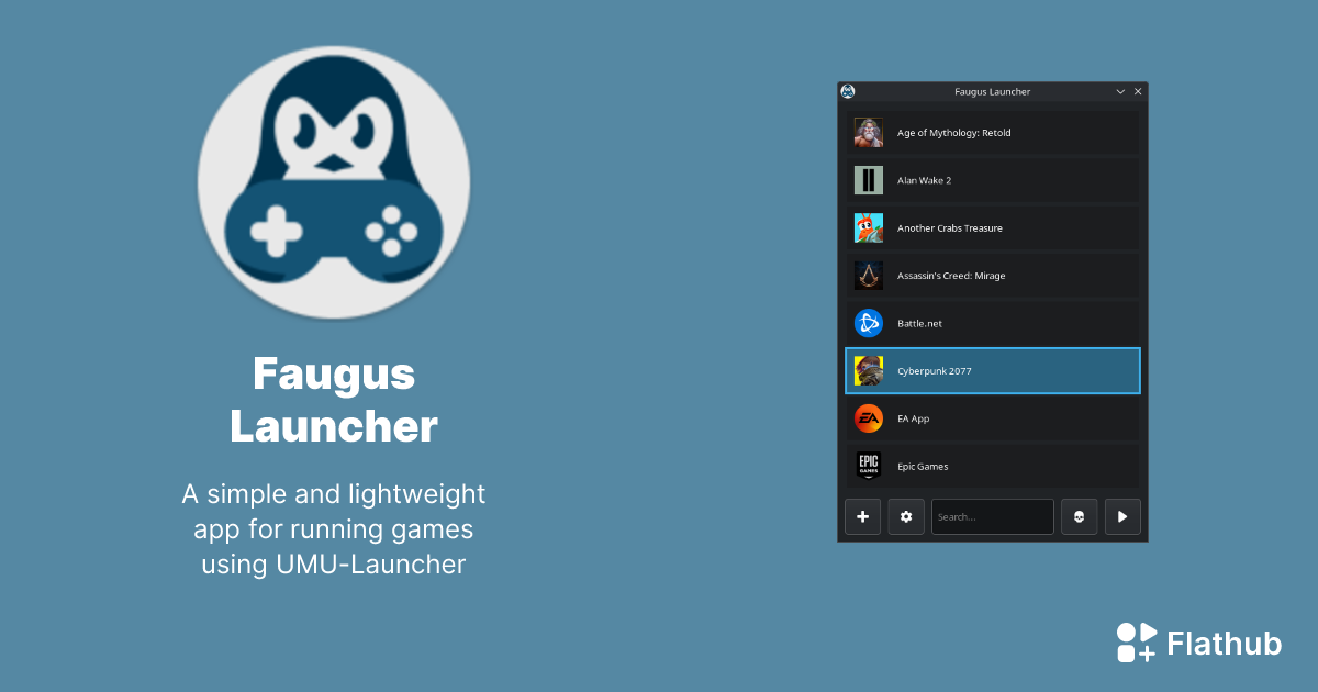 Установить «Faugus Launcher» на Linux | Flathub