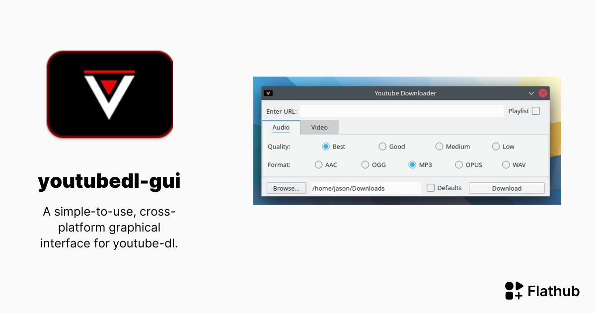 Instalar youtubedl-gui en Linux | Flathub