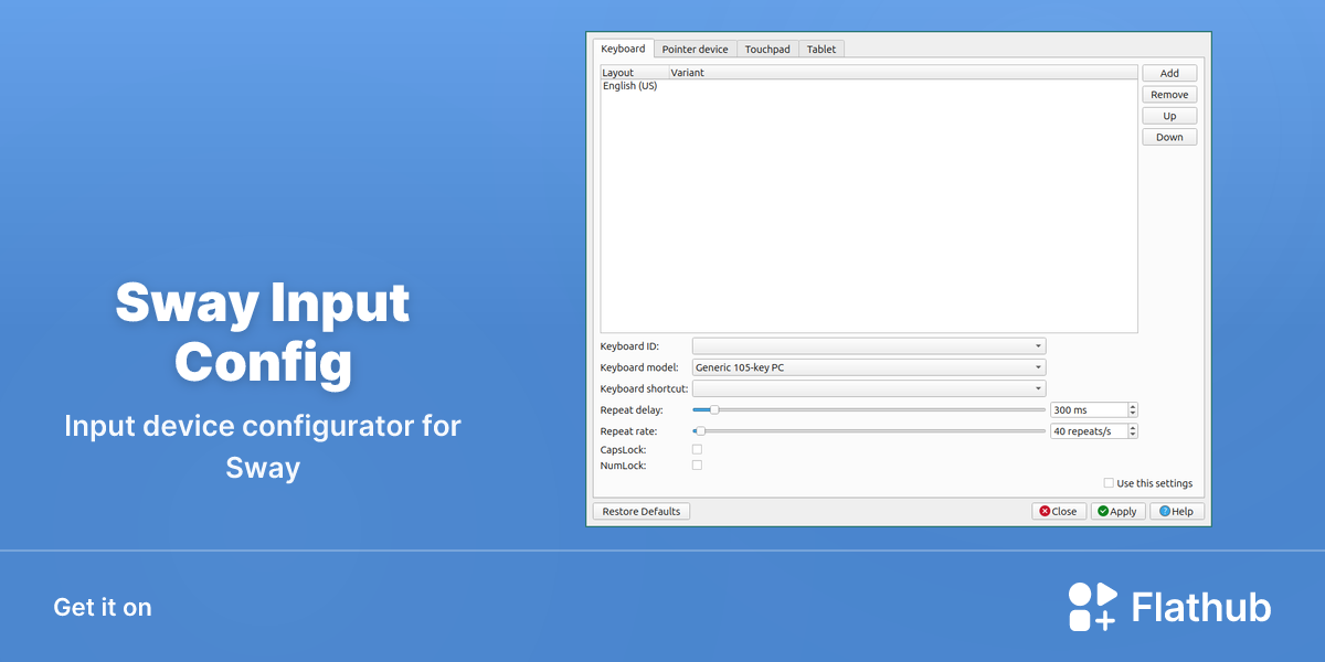 Install Sway Input Config on Linux | Flathub