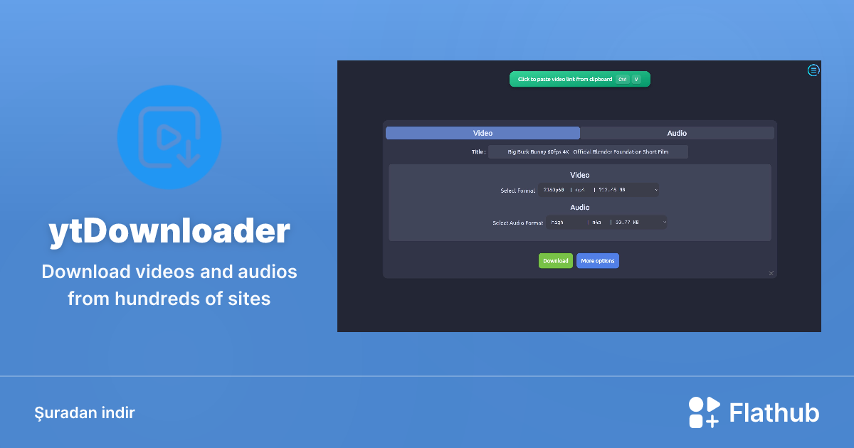 ytDownloader uygulamasını Linux'ta kur | Flathub
