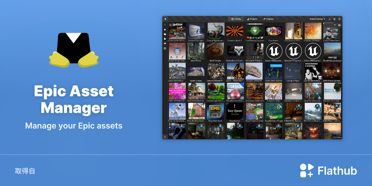 在 Linux 上安裝 Epic Asset Manager | Flathub