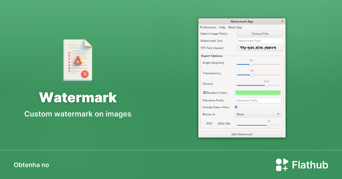 Instalar Watermark no Linux | Flathub