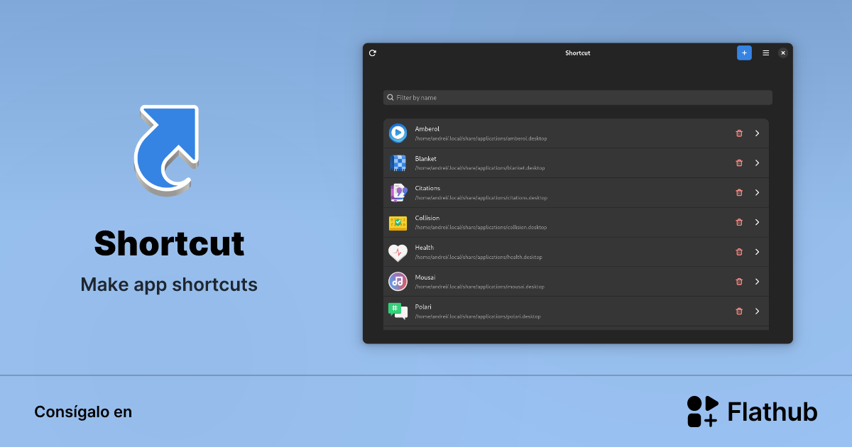 Instalar Shortcut en Linux | Flathub