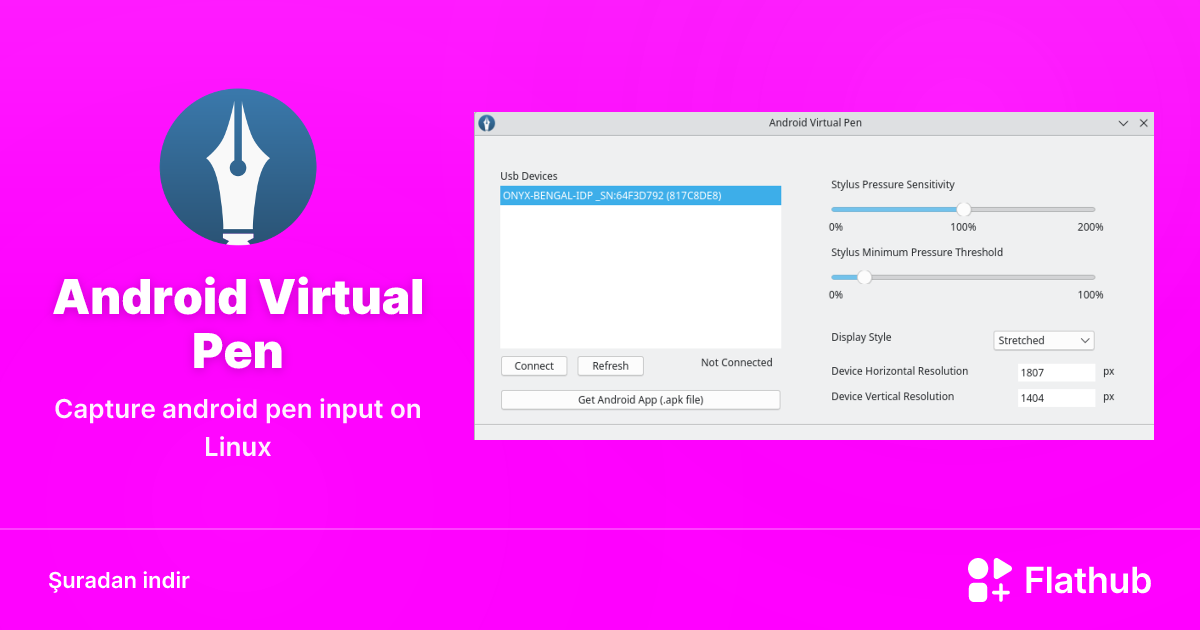 Android Virtual Pen uygulamasını Linux'ta kur | Flathub