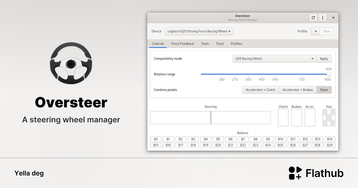 Sbedd Oversteer deg Linux | Flathub