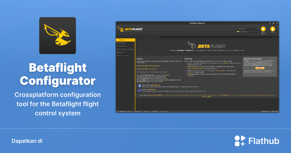 Menginstal Betaflight Configurator di Linux | Flathub