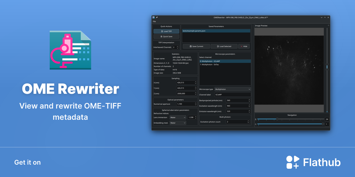 Install OME Rewriter on Linux | Flathub