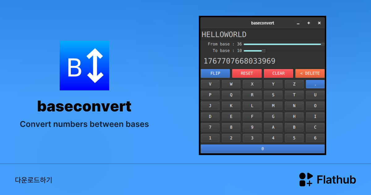 Install baseconvert on Linux | Flathub