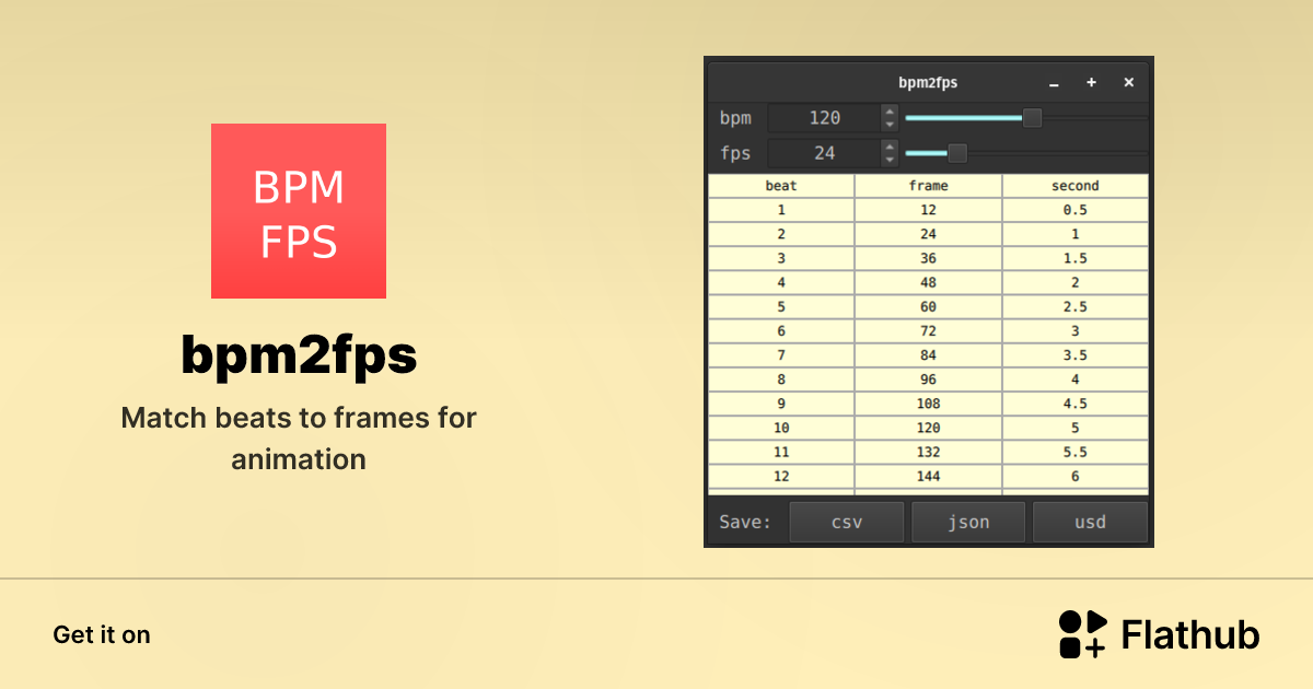Install bpm2fps on Linux | Flathub