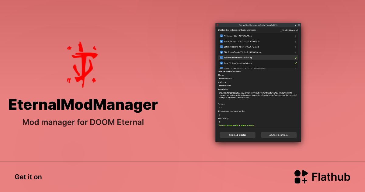 Install EternalModManager on Linux | Flathub