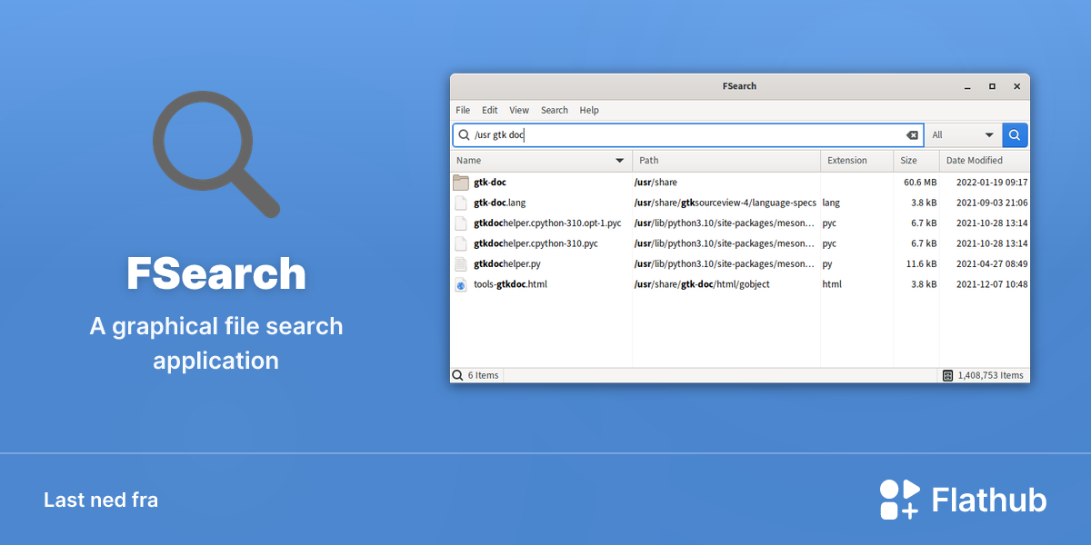 Installer FSearch på Linux | Flathub