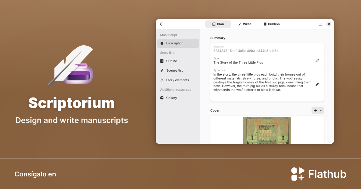 Instalar Scriptorium en Linux | Flathub