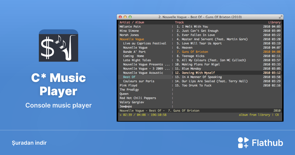 C* Music Player uygulamasını Linux'ta kur | Flathub