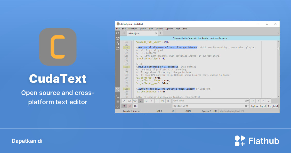 Menginstal CudaText di Linux | Flathub