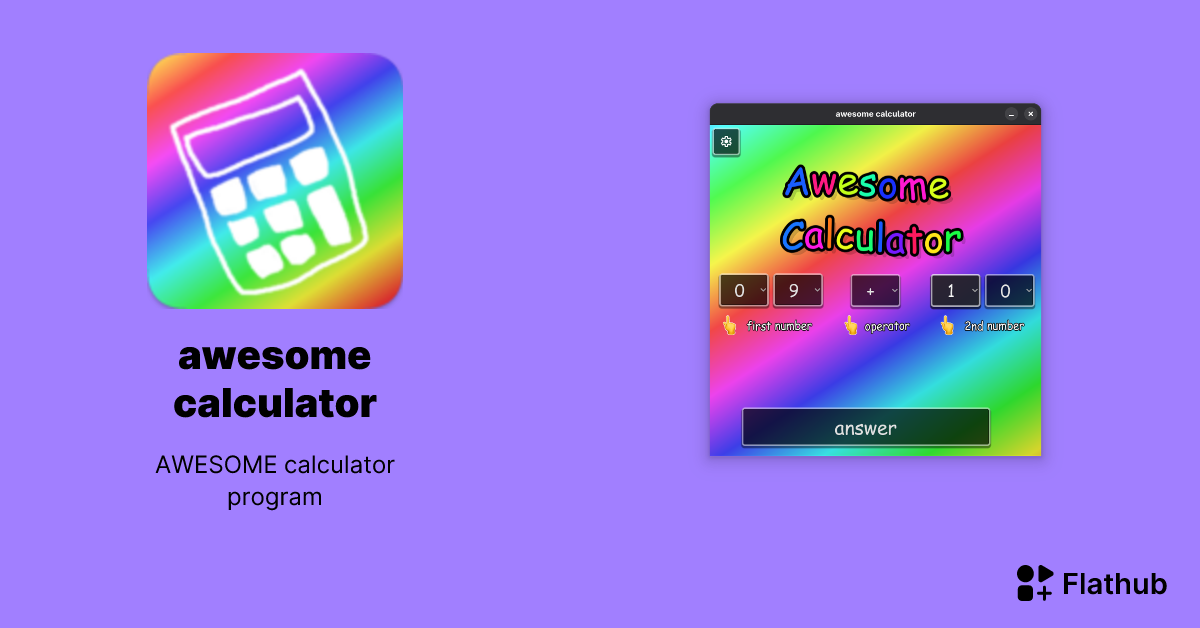 Instalar awesome calculator en Linux | Flathub